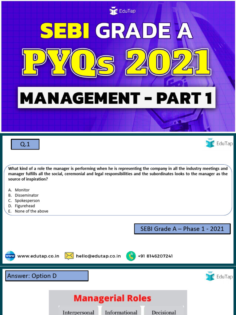 50 From Where PYQs Can Be Solved Management 2021 Part 1 13th March | PDF | Communication ...