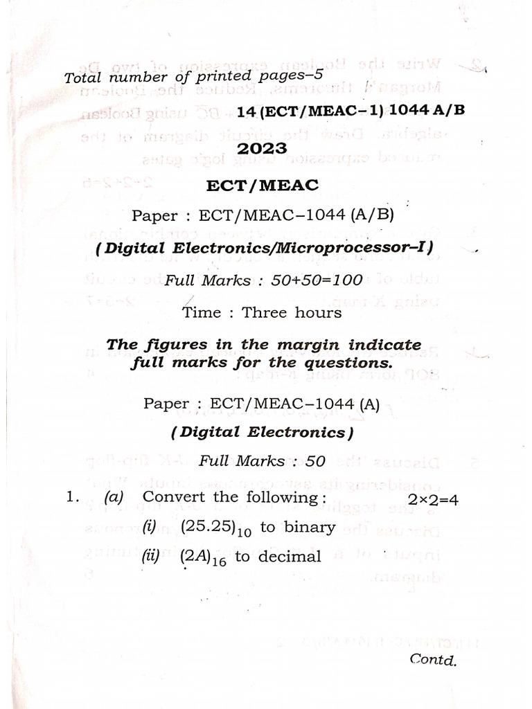 Microprocessor and Digital Electronics | PDF
