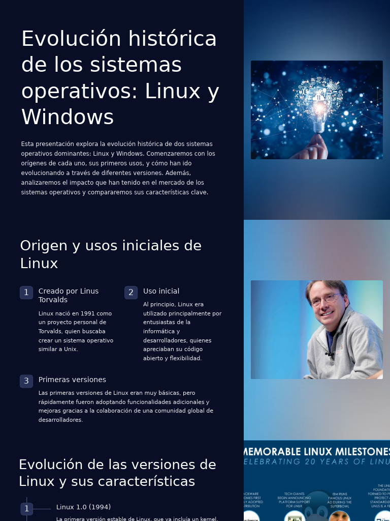 Evolucion Historica de Los Sistemas Operativos Linux y Windows | PDF ...