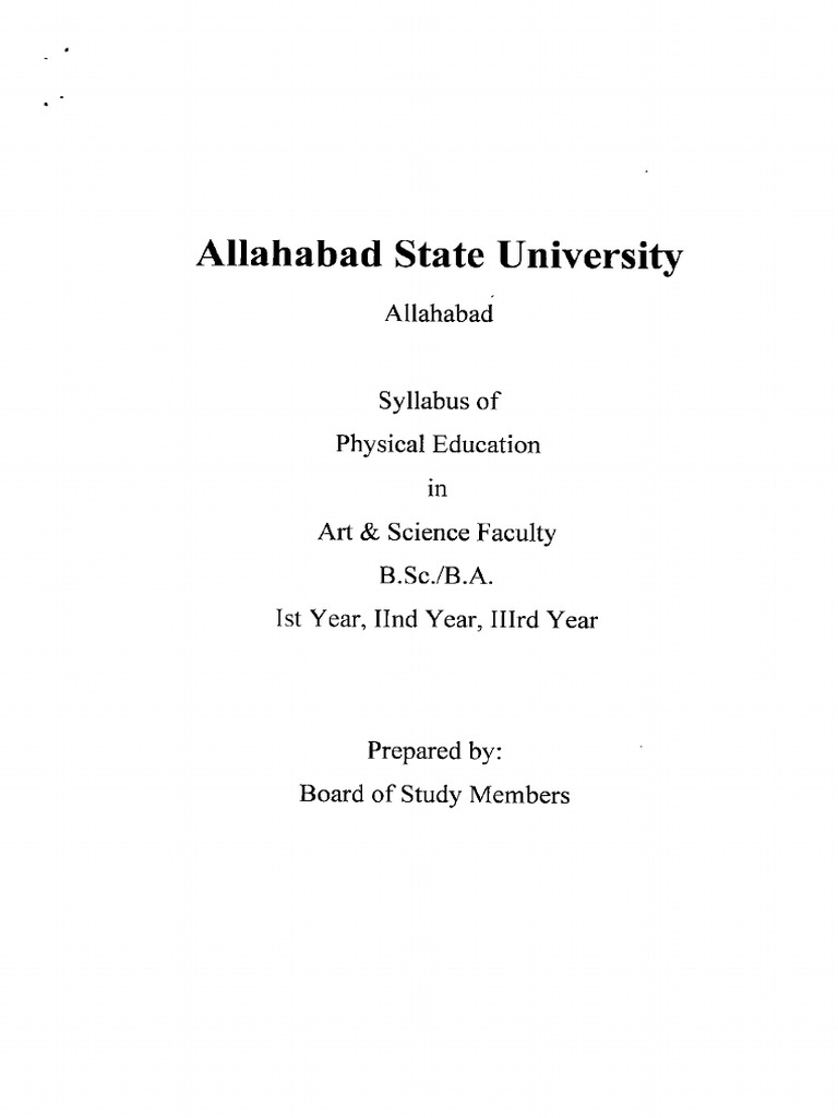 B.A. B.Sc. (Physical Education Syllabus) | PDF