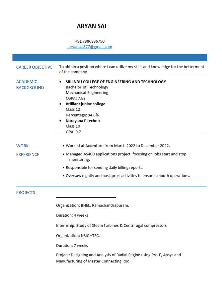 Aryan_Sai_Resume | PDF Aryan_Sai_Resume | PDF
