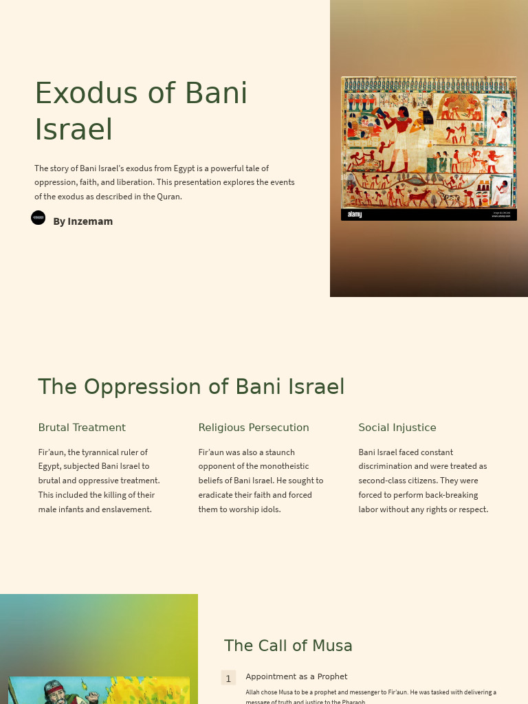 Bani Israel's Exodus: Faith and Liberation | PDF | Moses In Islam | The ...