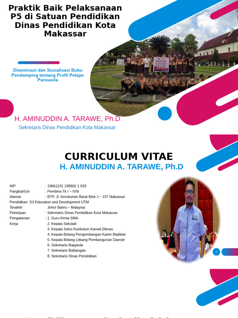 Praktik Baik Pelaksanaan P5 Di Satuan Pendidikan Dinas | PDF