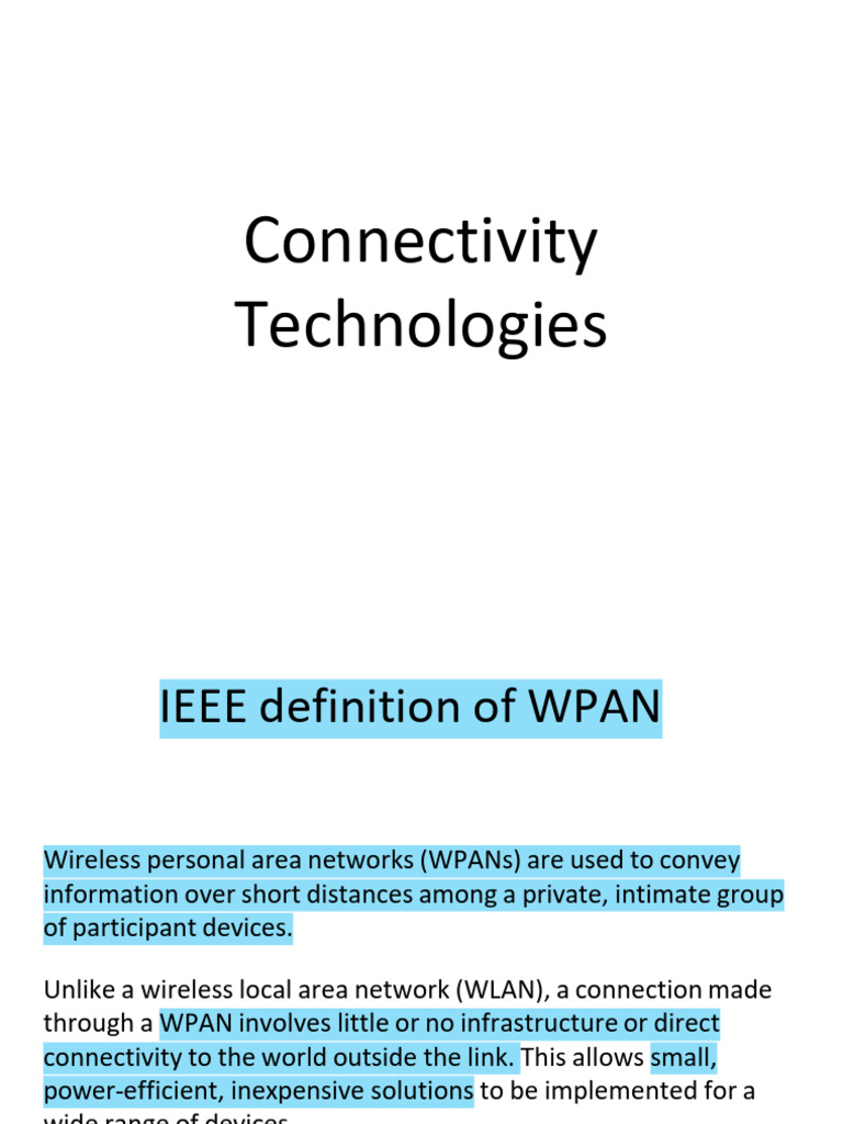 Bluetooth and IEEE 802.15.4 Overview | PDF | Bluetooth | Computer Network