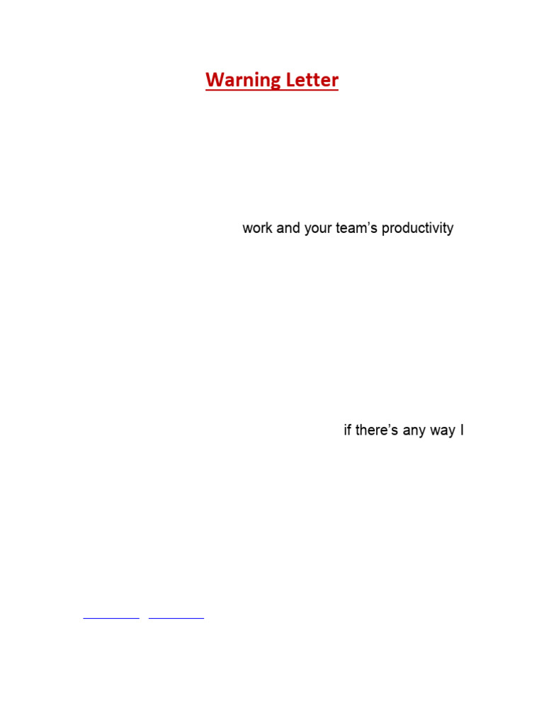 Warning Letter | PDF