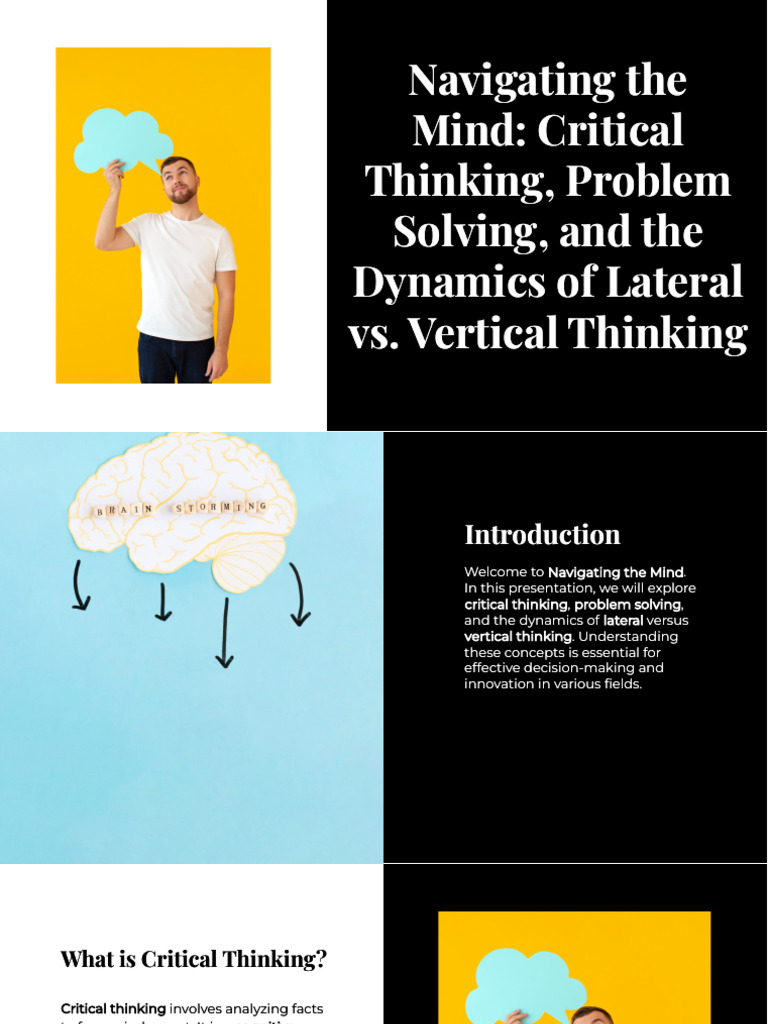 Slidesgo Navigating The Mind Critical Thinking Problem Solving and The Dynamics of Lateral Vs ...