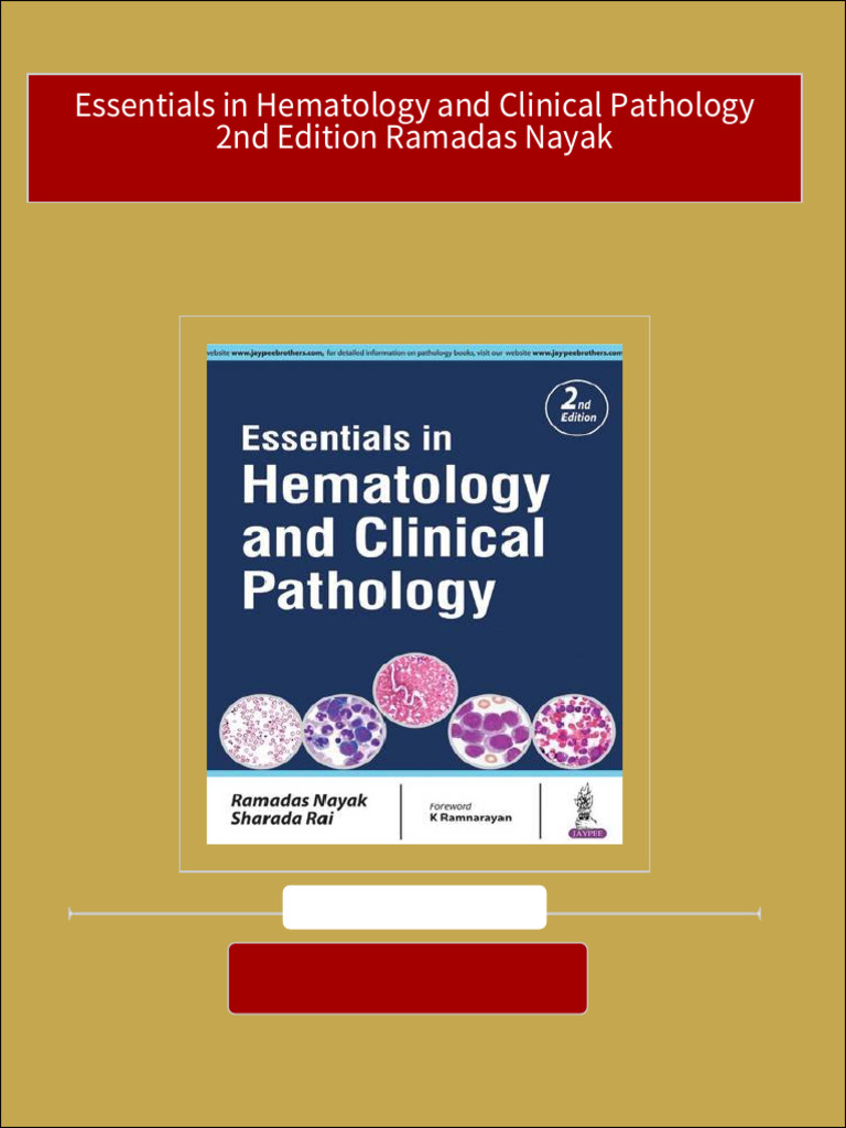 Immediate Download Essentials In Hematology And Clinical Pathology 2nd Edition Ramadas Nayak