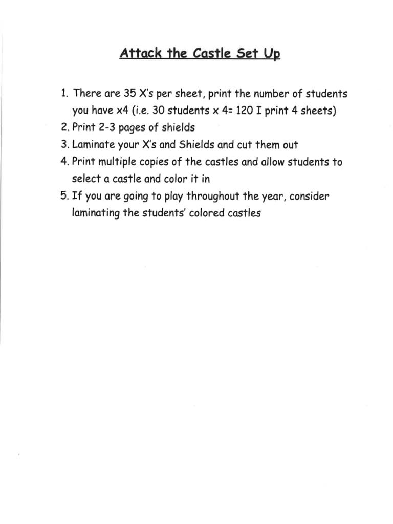 Attack The Castle With Images | PDF