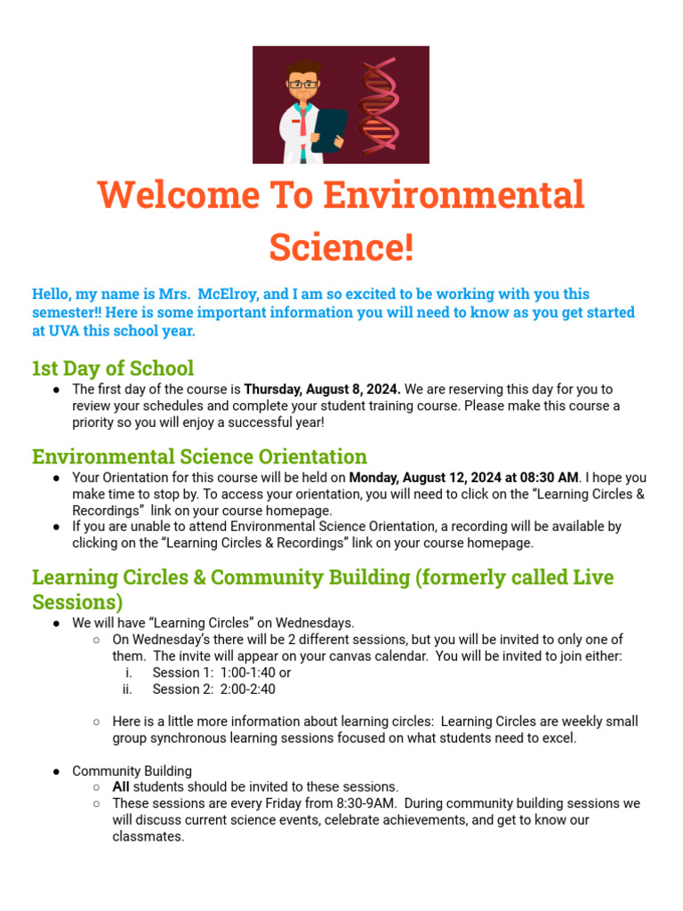 Environmental Science Course Overview | PDF