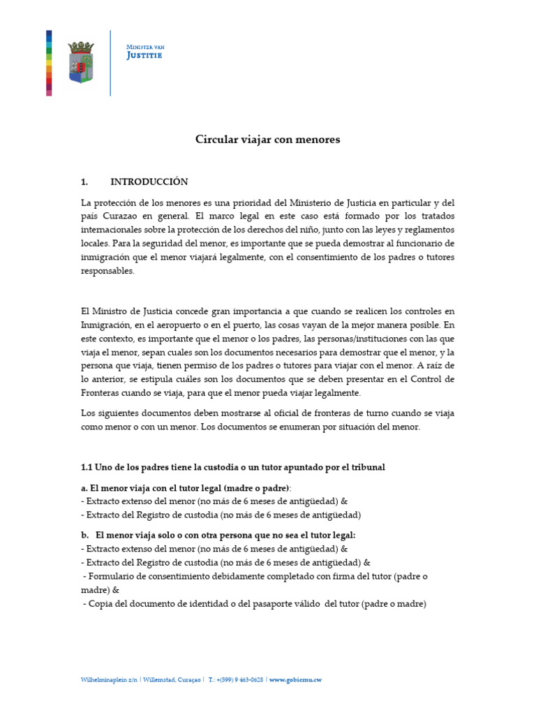 Beleid Viajar Con Menores | PDF | Documento de identidad | Certificado ...