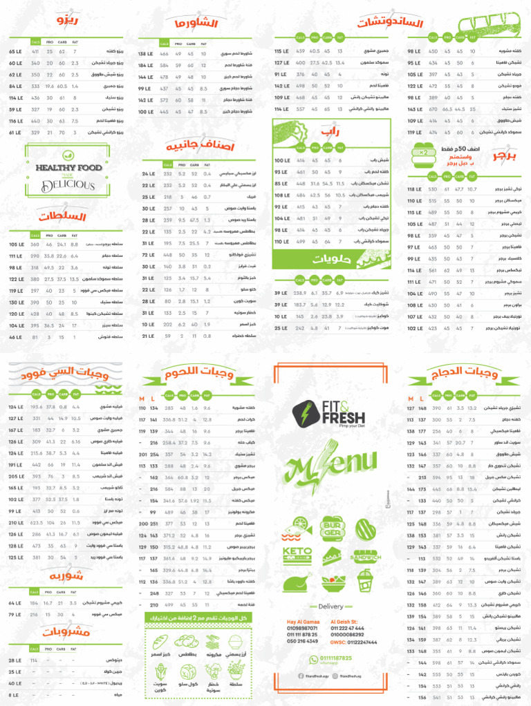 Fit and Fresh Menu | PDF