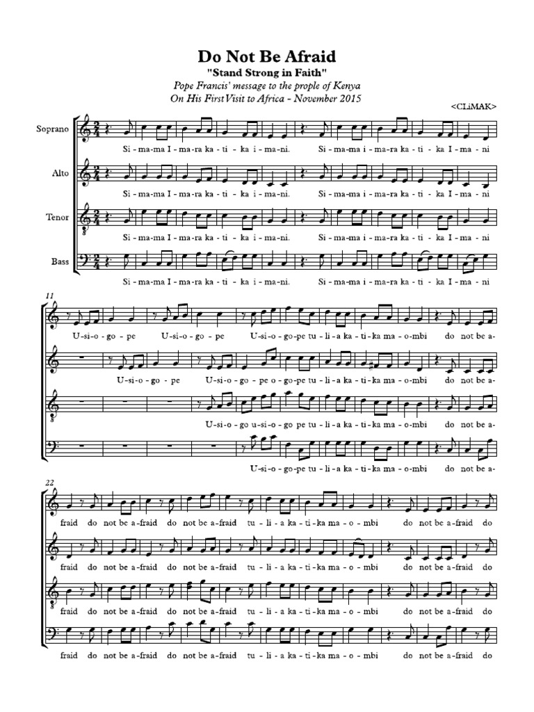 3 Do Not Be Afraid Original | PDF