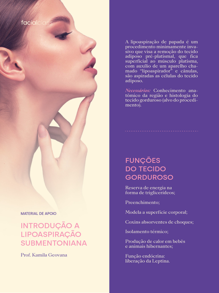 Guia de Lipoaspiração Submentoniana | PDF | Tecido adiposo | Nervo