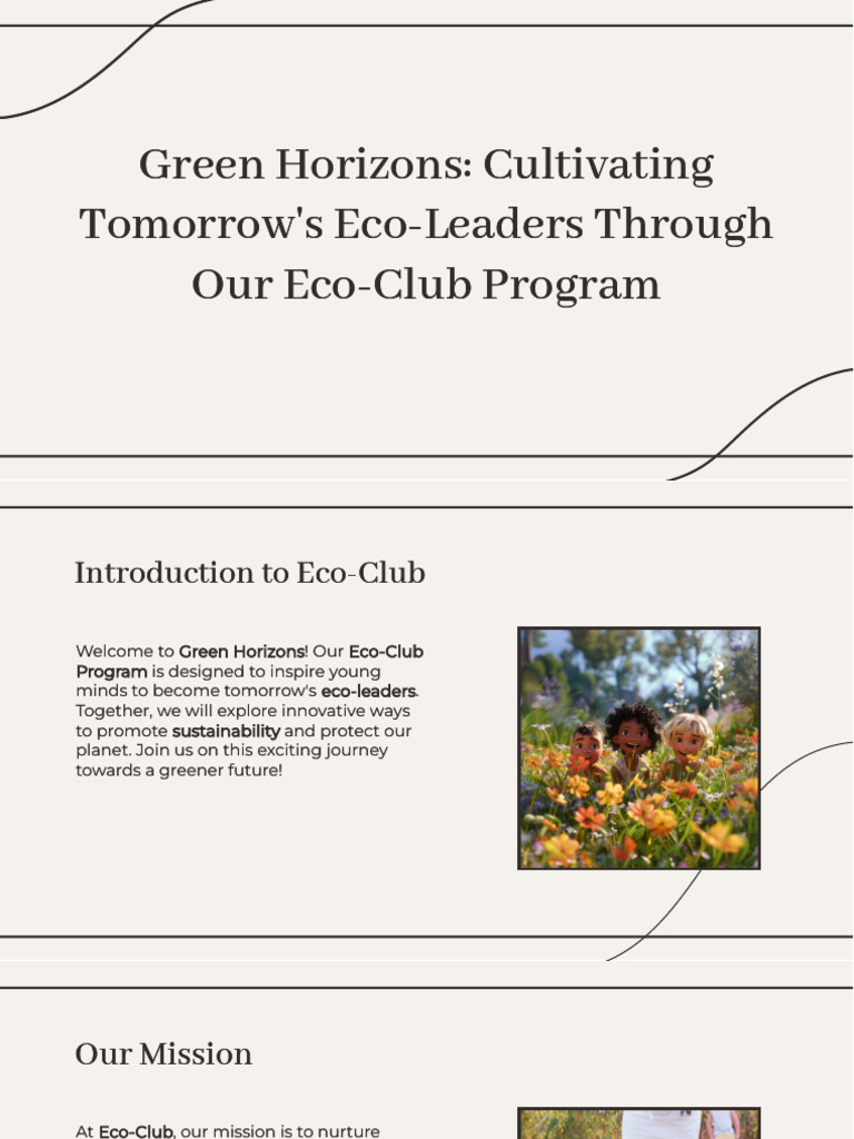 Green Horizons Eco Club Program. | PDF | Sustainability | Empowerment