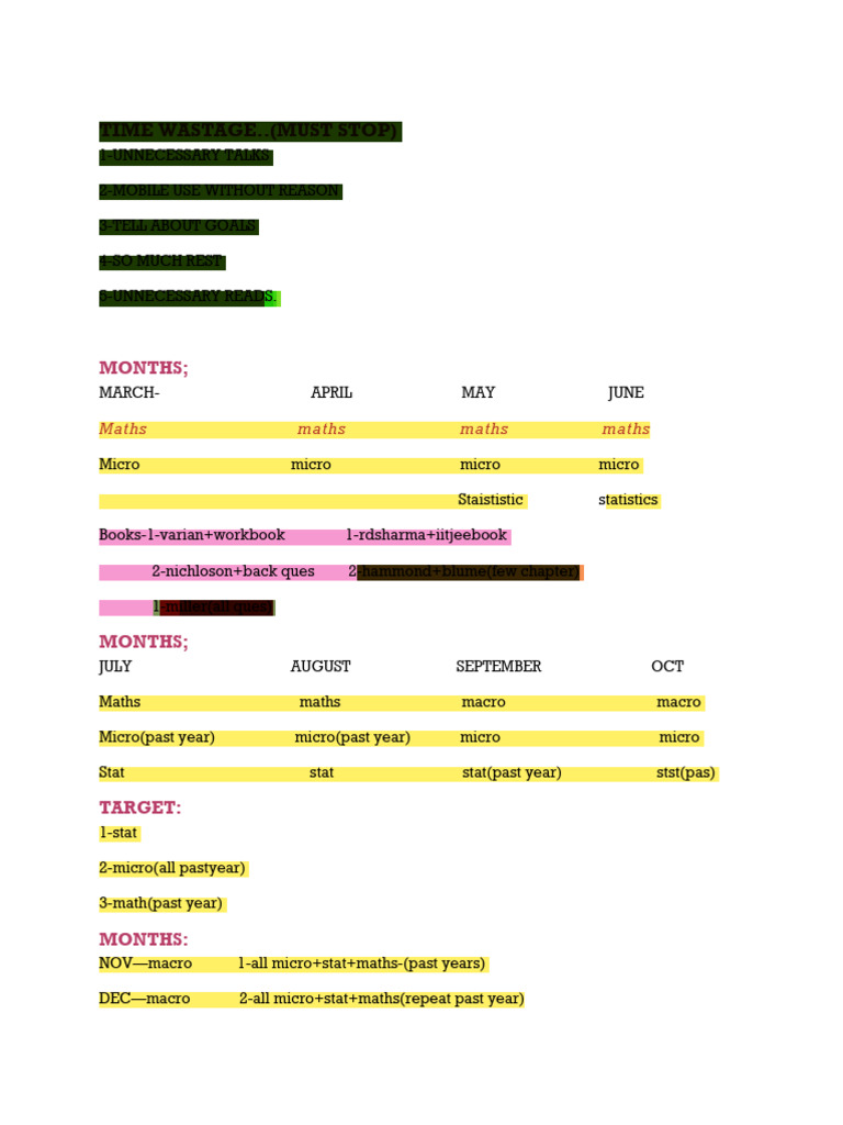 IIT JAM ROAD MAP | PDF