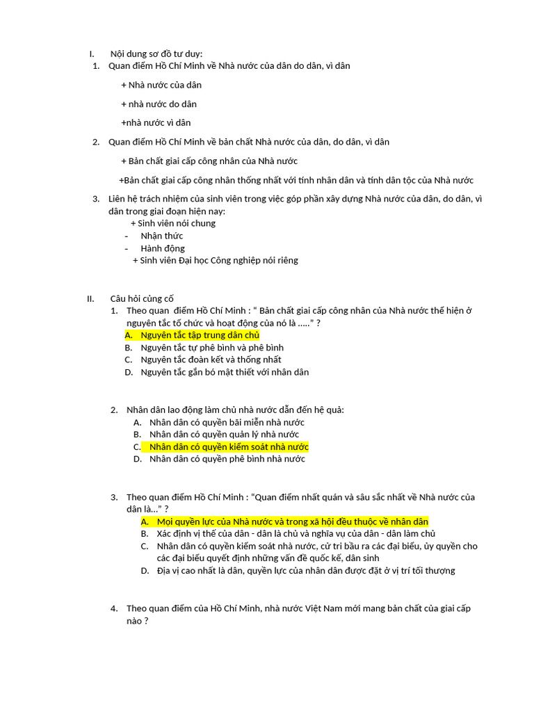 Nội dung sơ đồ tư duy | PDF