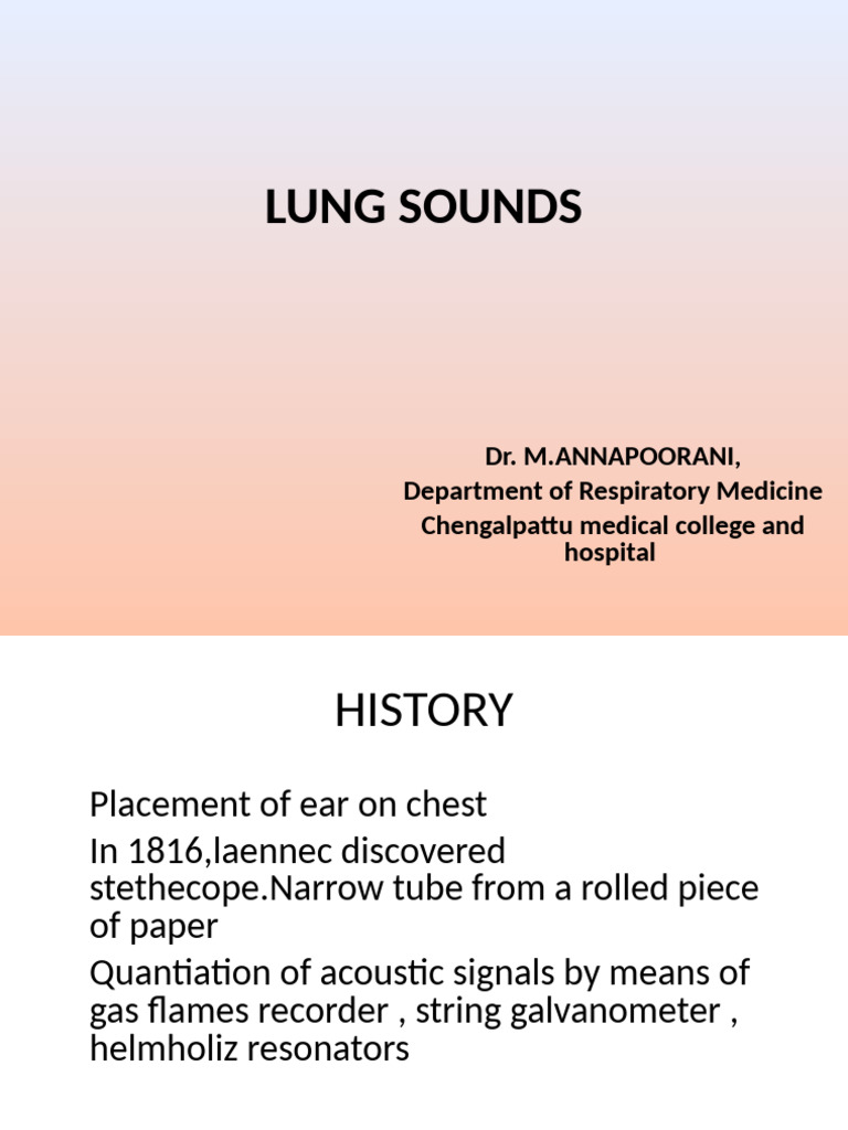 Breath Sounds Pdf Lung Thorax