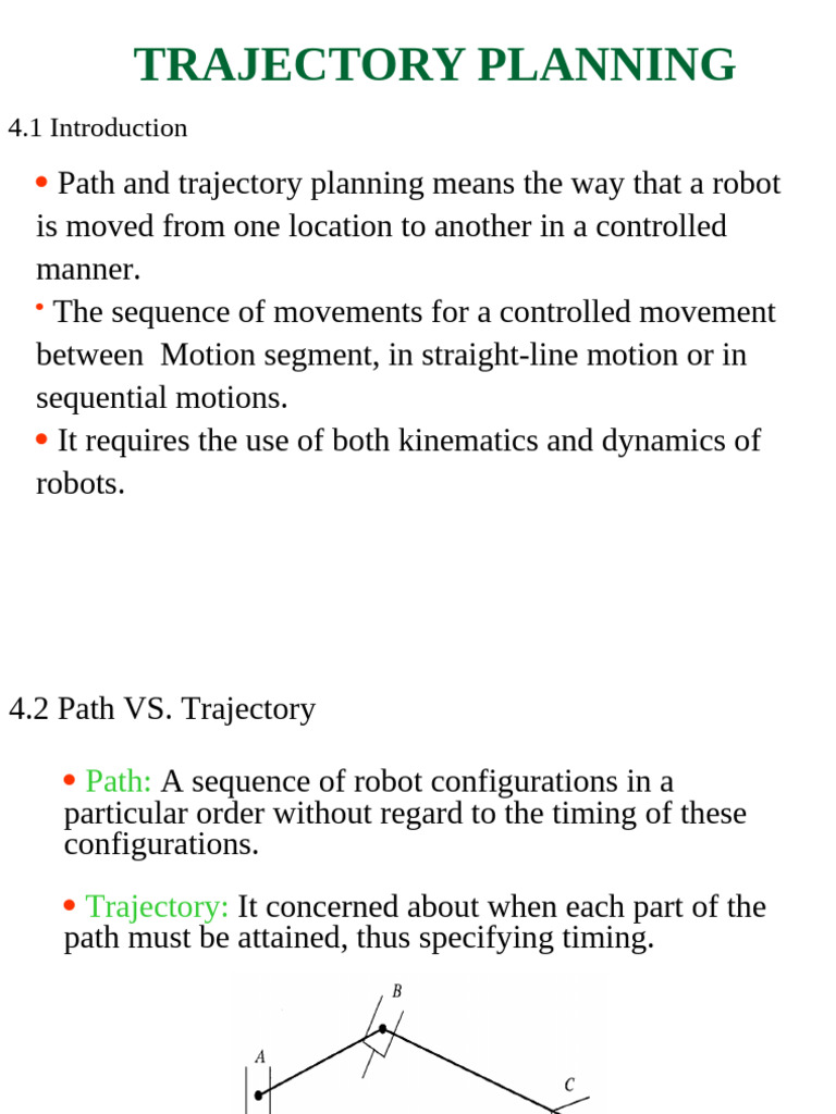 Unit 4.1 Trajectory Planning[1] | PDF | Acceleration | Classical Mechanics