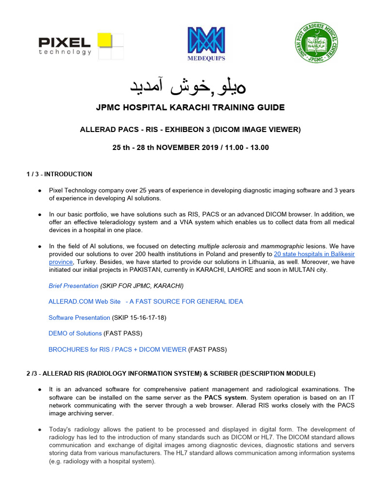 JPMC Hospital Training 25-28 Nov 2019 | PDF | Software | Information ...