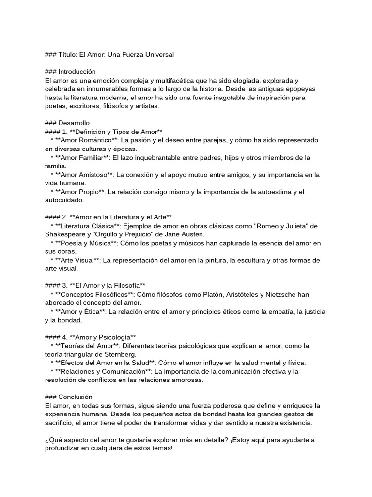 Tipos y Expresiones del Amor | PDF