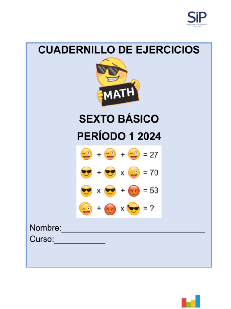 Cuadernillo 2024 6° Básico Período 1 Pdf Porcentaje Matemática 3182