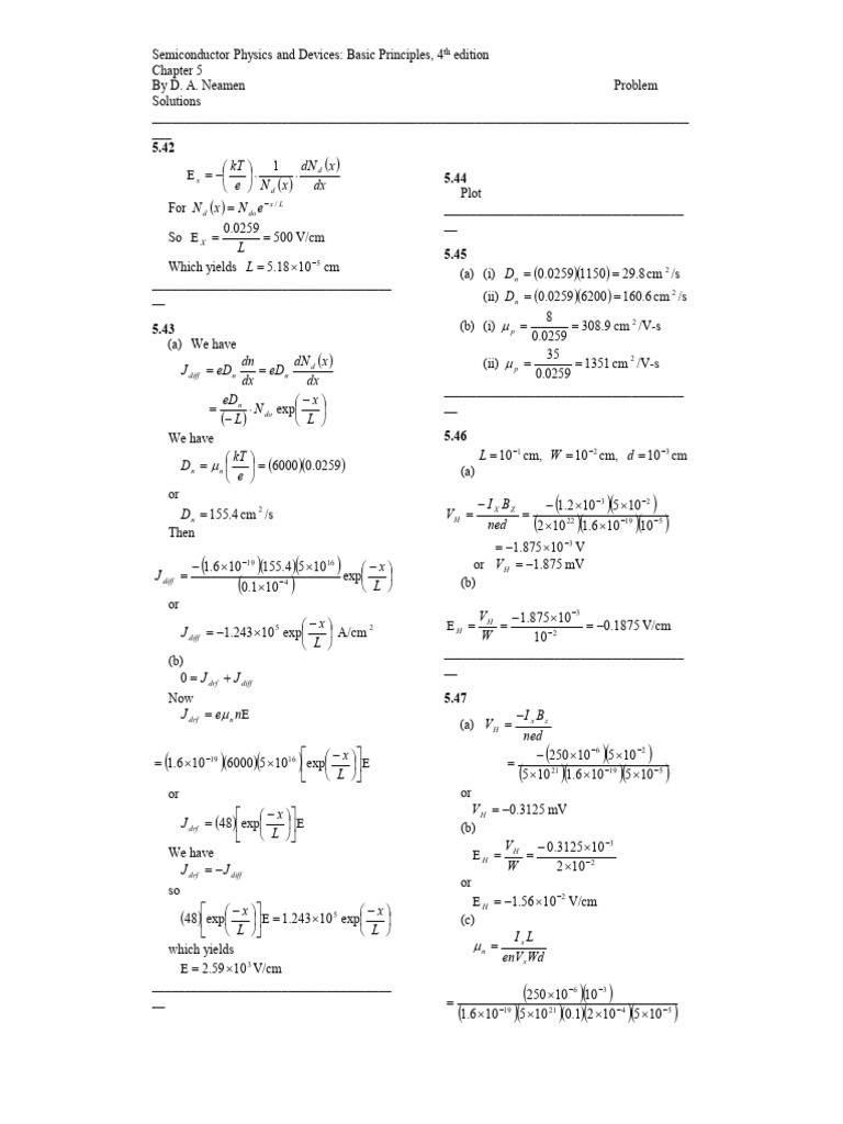 Chapter 2 Hall Effect Solutions | PDF | Physical Sciences | Electron