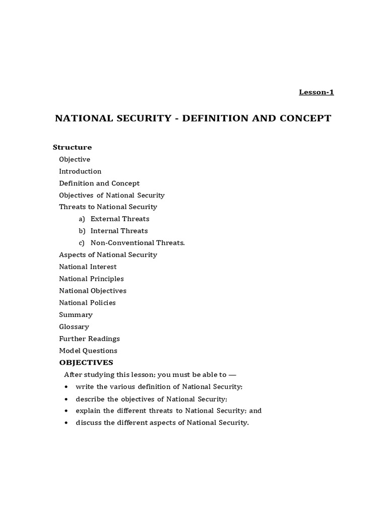 National Security | PDF | National Security | Government