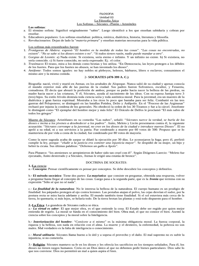 Filosofia - 03 - Filosofia Atica - Socrates - Platon - Aristóteles ...