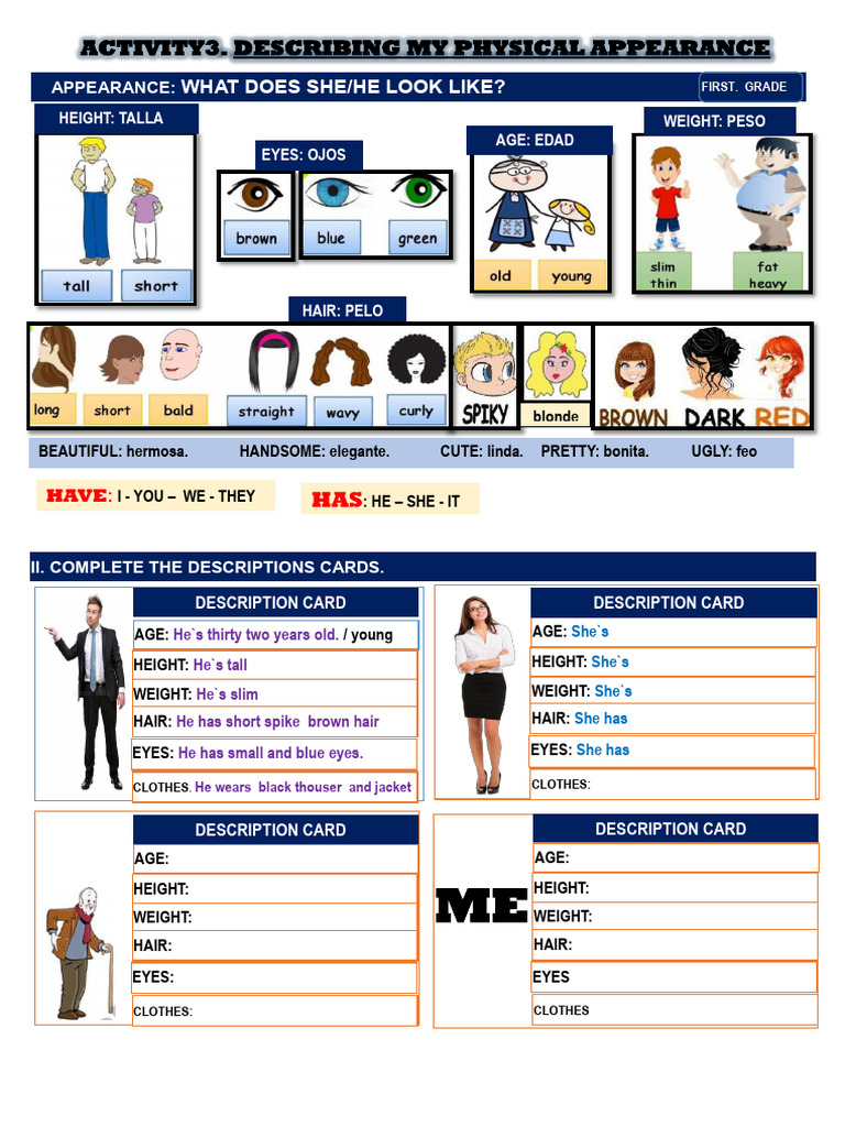 Activity03. Describing Appearance | PDF