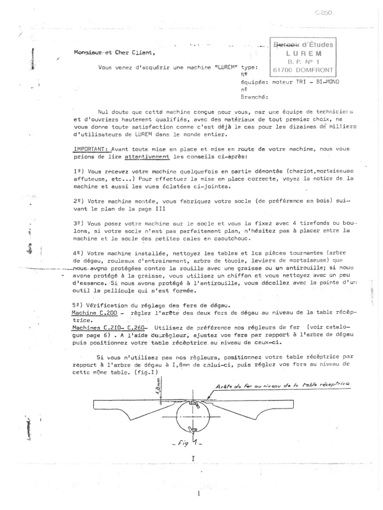 LUREM C200 210 260 notice | PDF