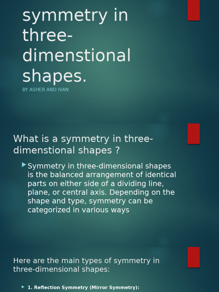 Types of Symmetry in 3D Shapes | PDF