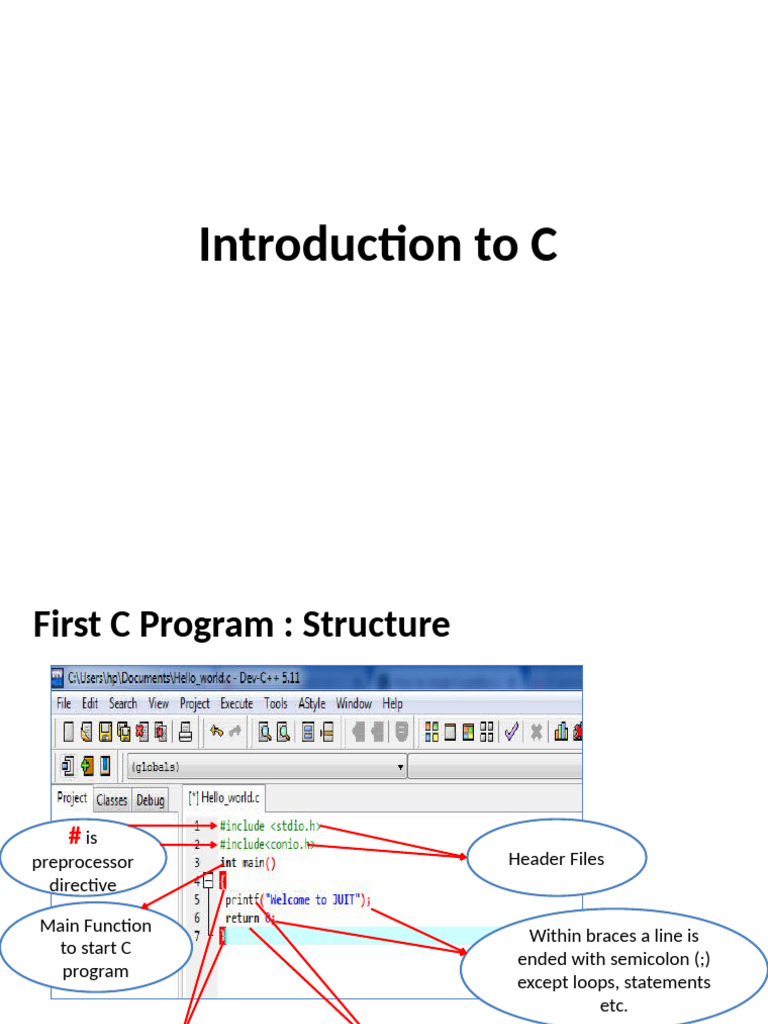 Introduction To C | PDF