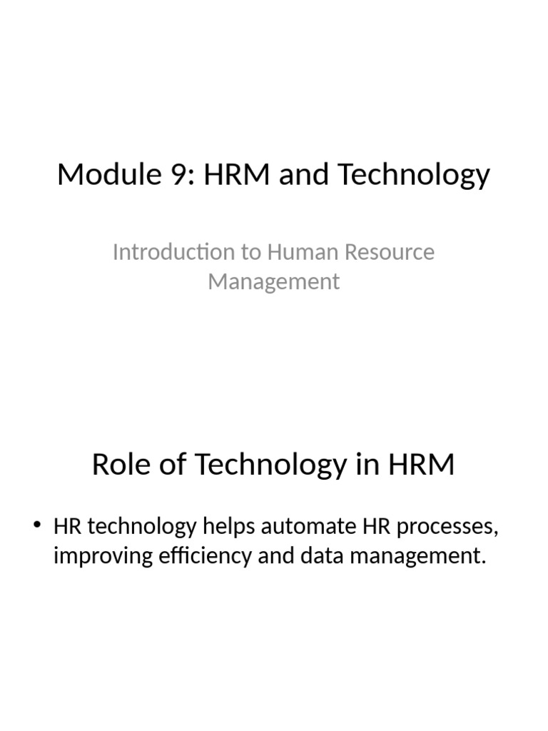 HRM Module 9 | PDF
