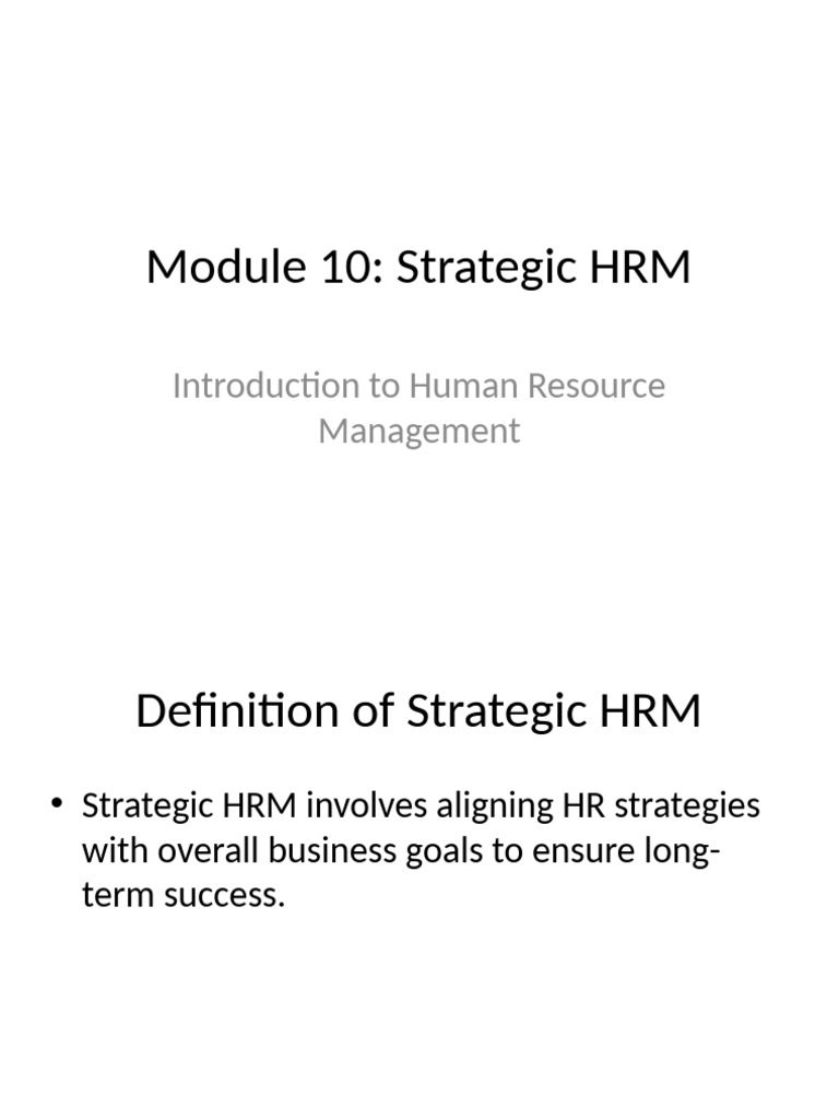 HRM Module 10 | PDF