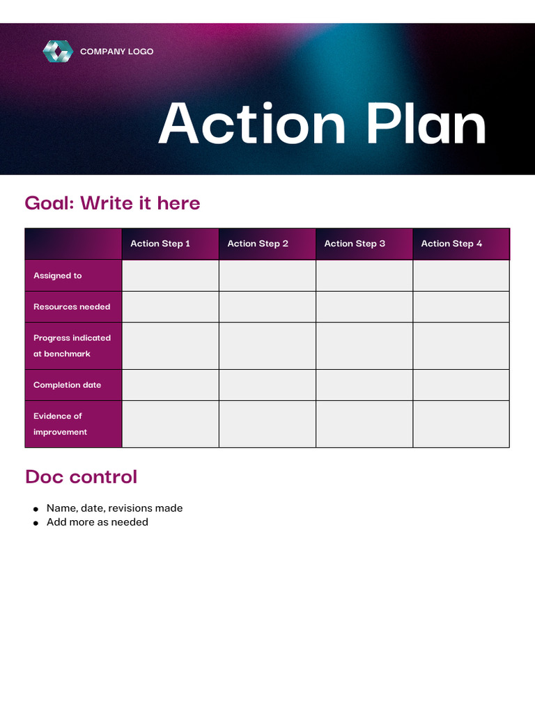 Action Plan & Progress Tracker | PDF