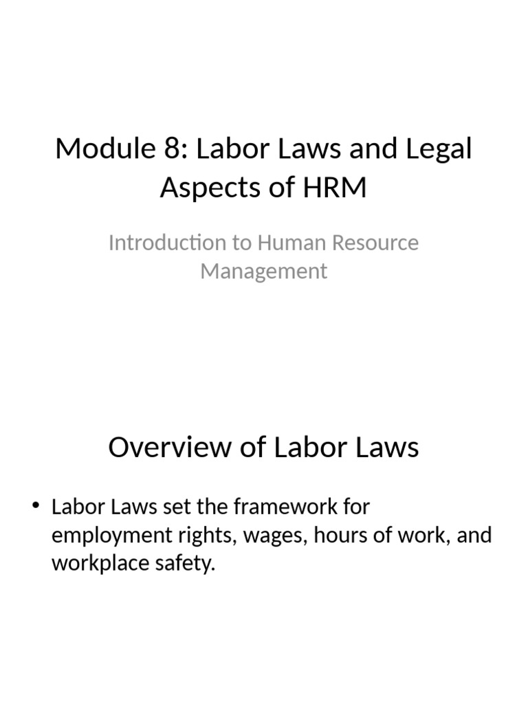 HRM Module 8 | PDF