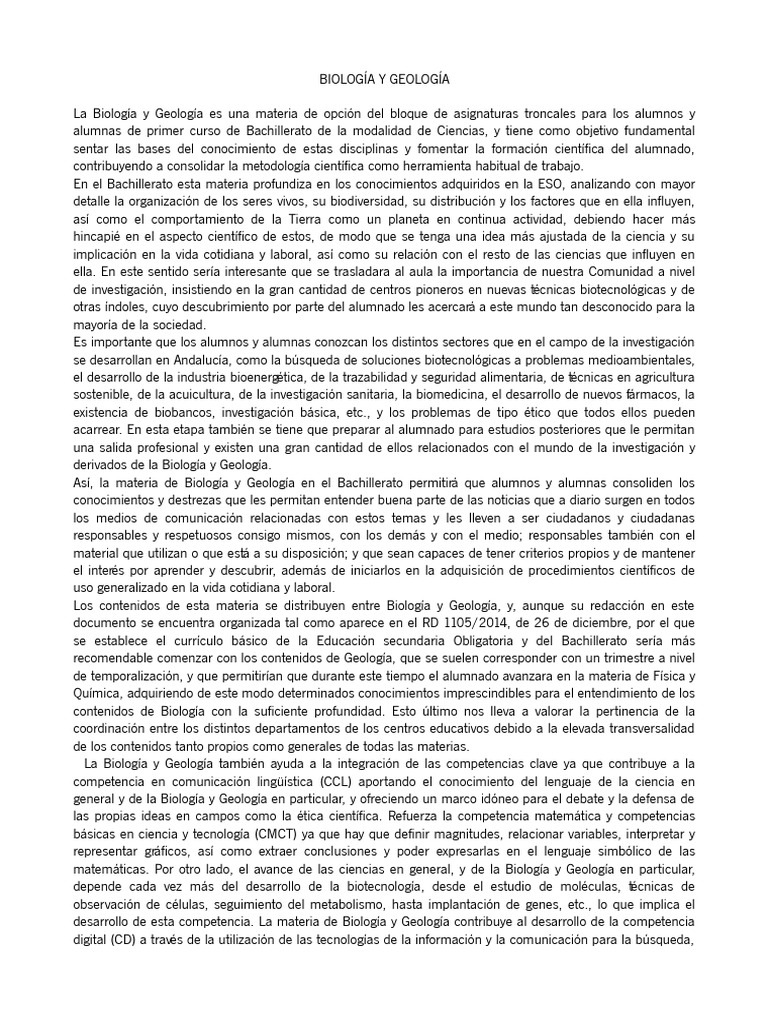 Biolog¡a y Geolog¡a | PDF | Biología Celular) | Roca (geología)