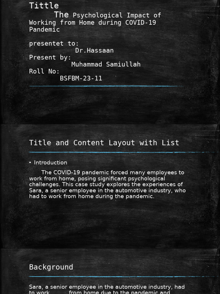 Muhammad Samiullah Presentation | PDF | Occupational Burnout | Mental ...