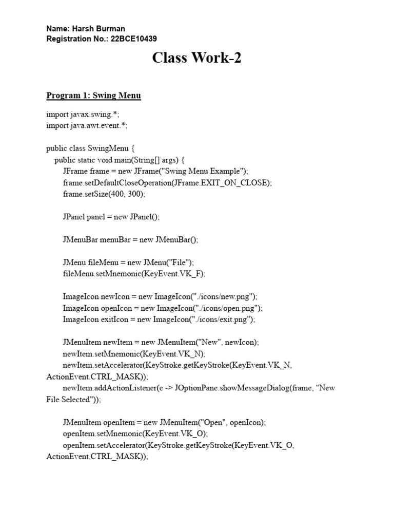 Java Swing GUI Programming Guide | PDF | Software Development | Computing