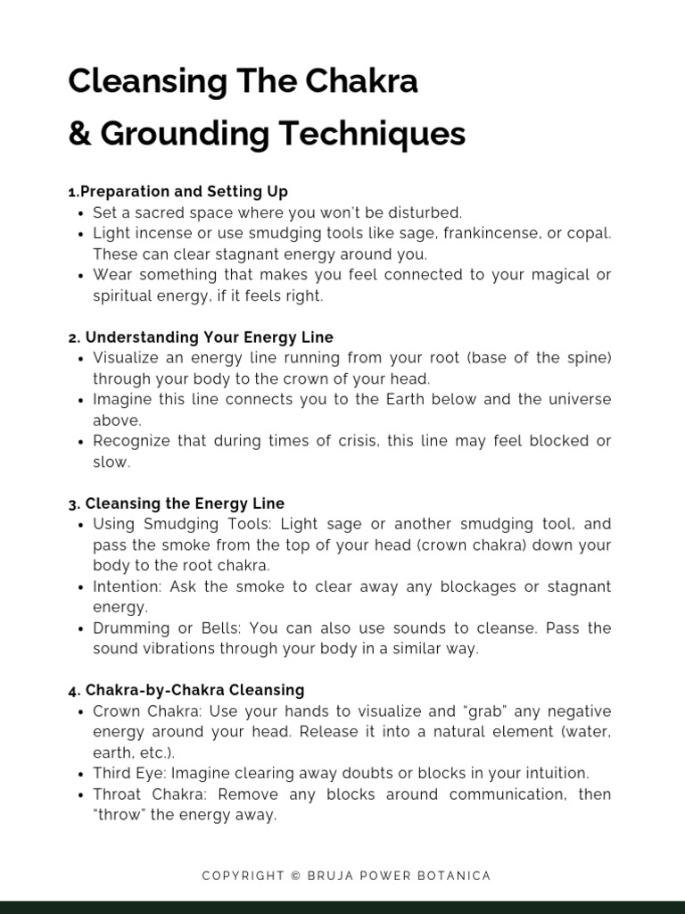 Cleansing The Chakra System Grounding Techniques | PDF | Chakra