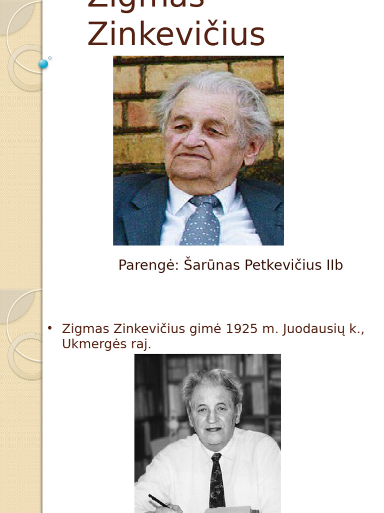 Zigmas Zinkevičius | PDF