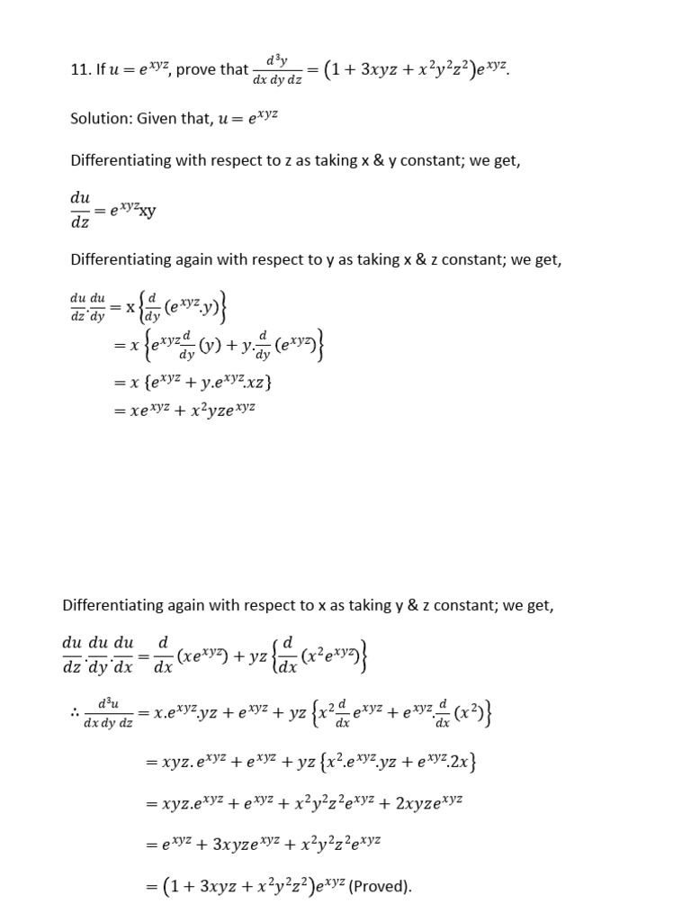 Partial Differentiation-2 (MATH-1207) | PDF