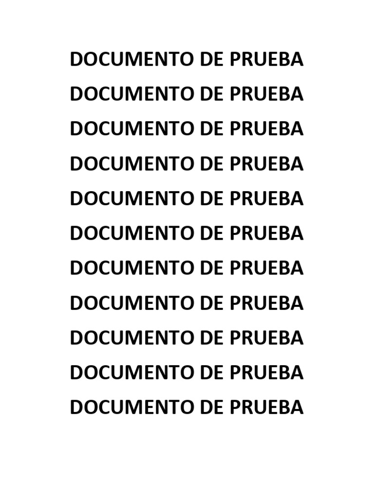 Documento de Prueba | PDF