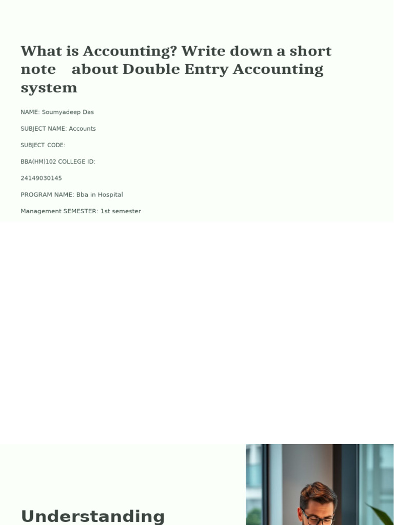 What Is Accounting Write Down A Short Note About Double Entry ...