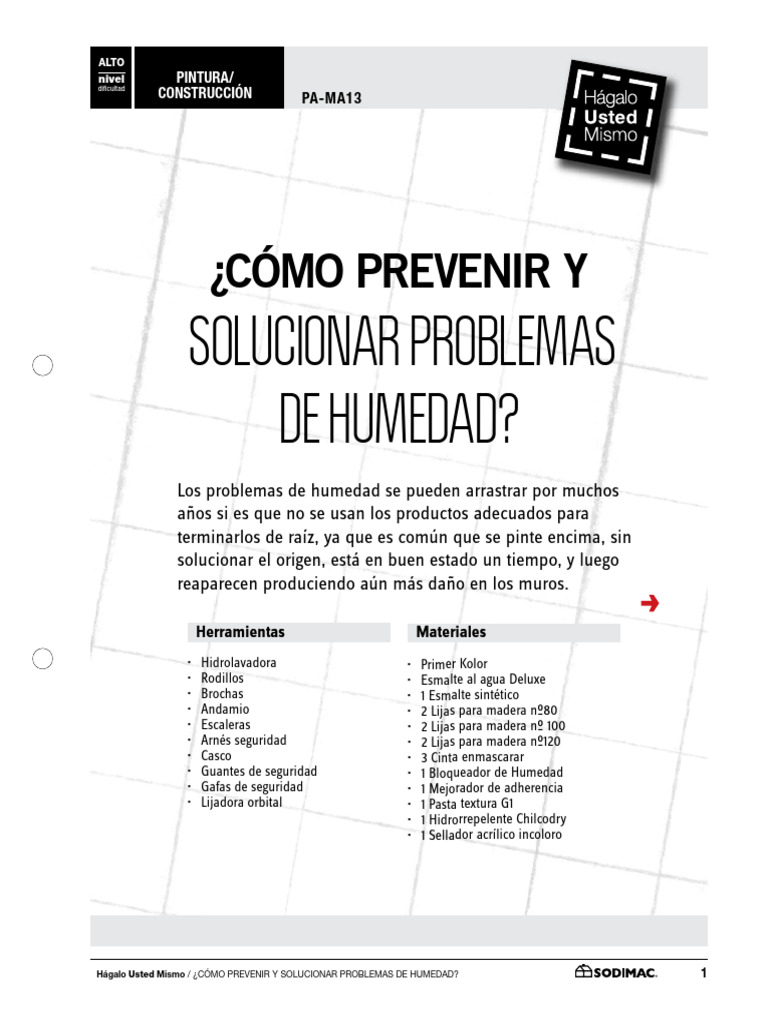 Pa Ma13 - Como Prevenir y Solucionar Problemas de Humedad | PDF | Humedad | Condensación