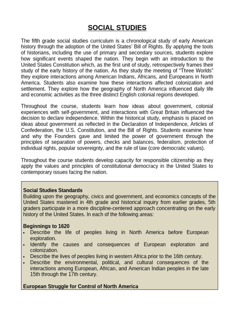 4. Social Studies | PDF | The United States | Political Science