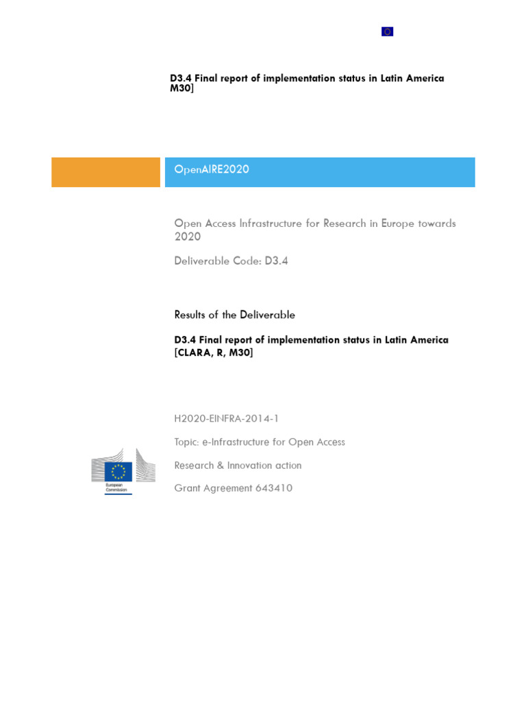 EU - Report of Current State and Roadmap For Implementation Guidelines ...