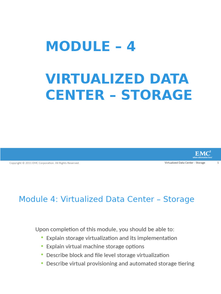 5. CIS Module 4_VDC_Storage | PDF | Solid State Drive | Virtualization