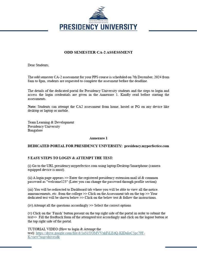 CA-2 - Assessment Myperfectice | PDF