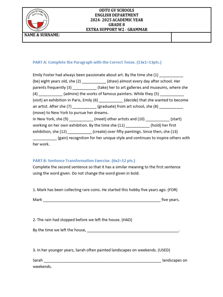 G8 Extra Grammar 2 | PDF